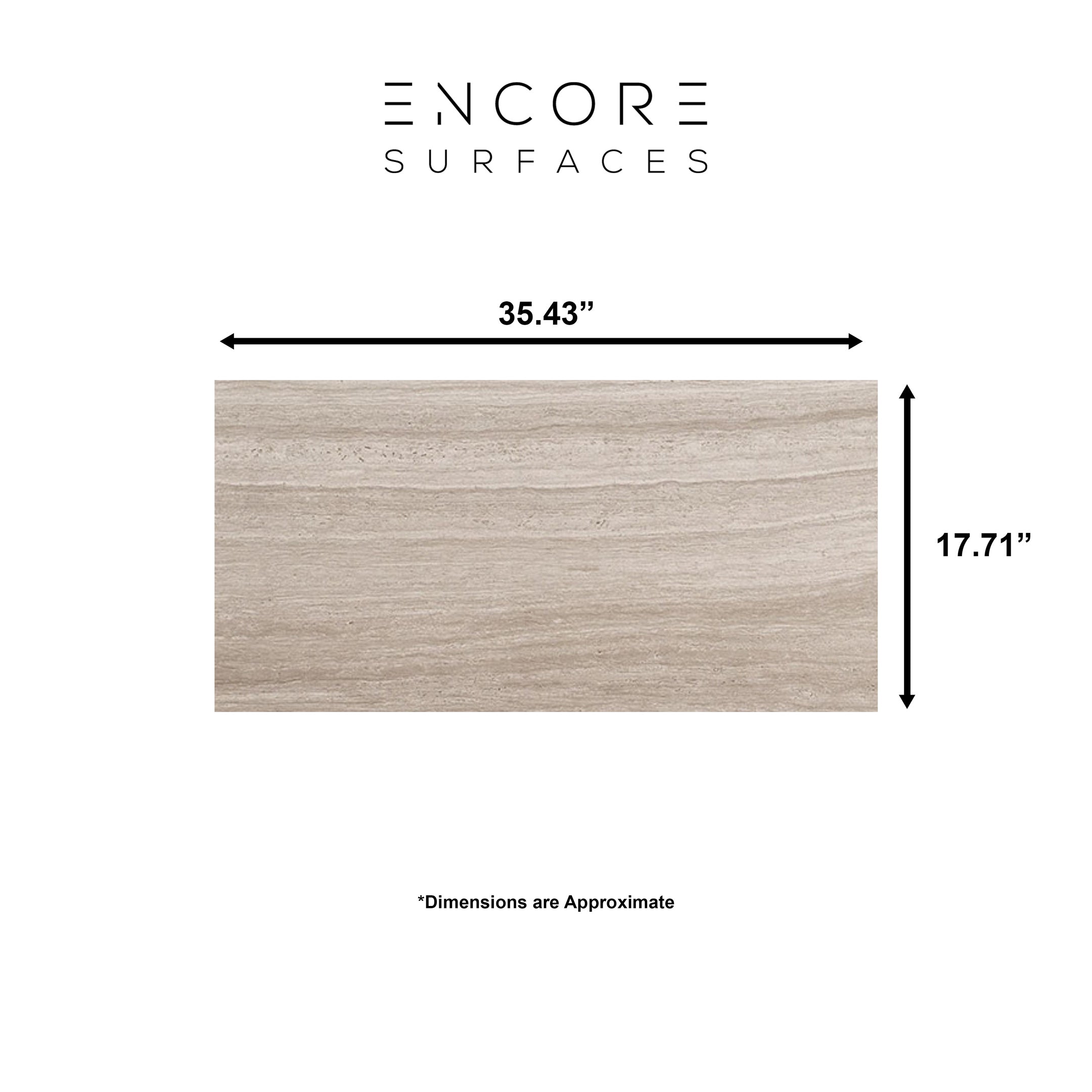 Flow 18" x 36" Porcelain Travertine Look Floor & Wall Tile – Encore ...