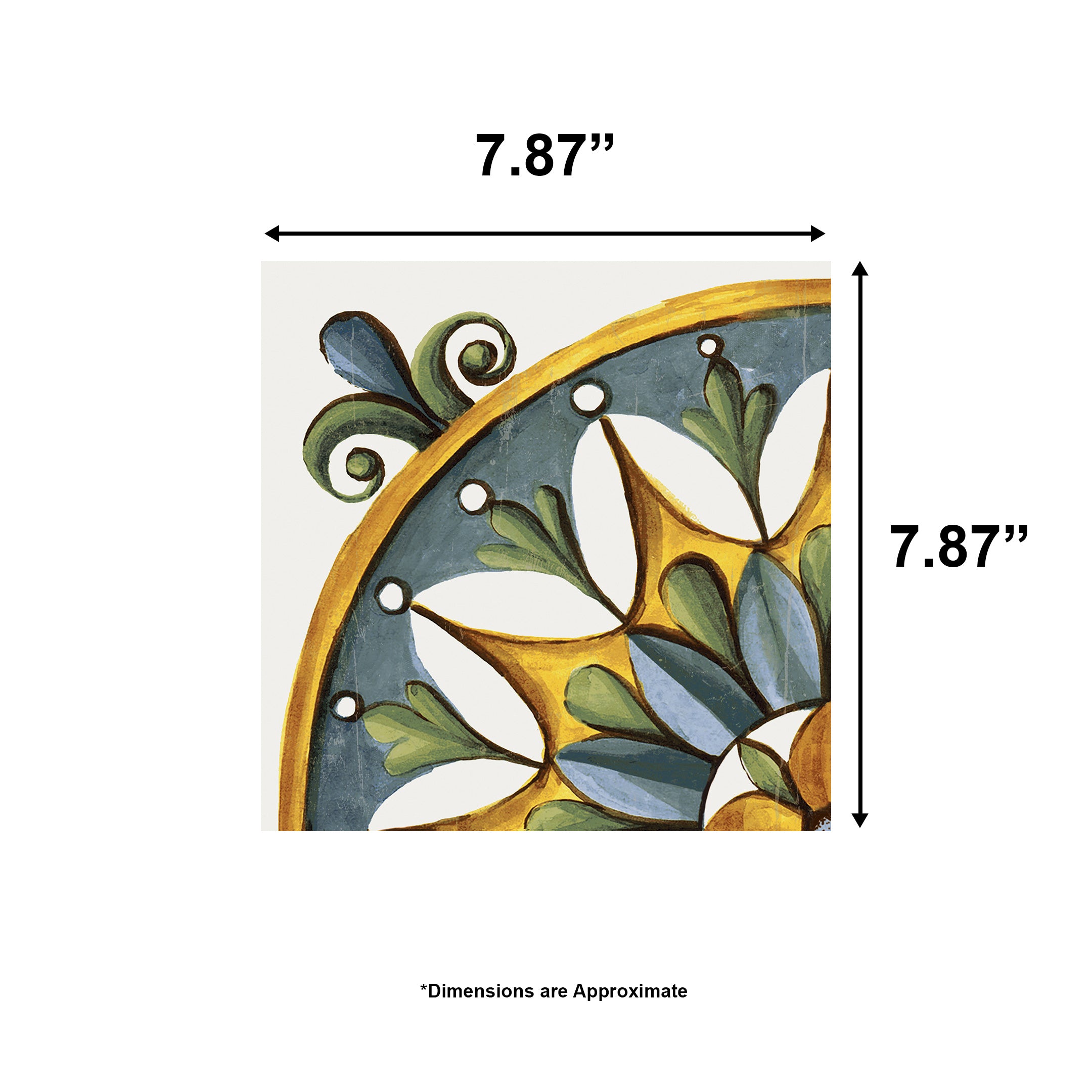 Vita Sole 01 8" x 8" Encaustic Spanish Look Porcelain Tile – Encore ...