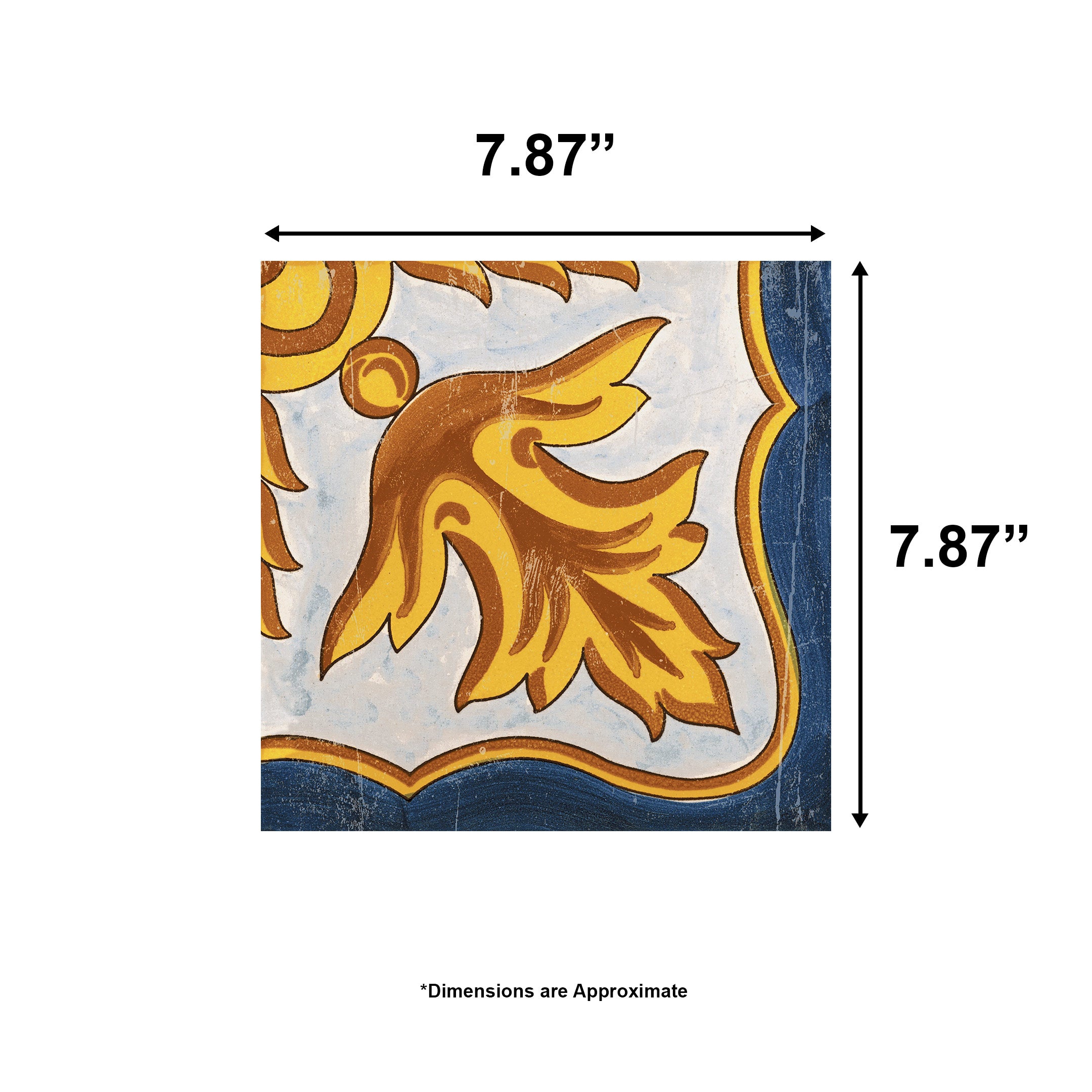 Vita Sole 02 8" x 8" Encaustic Spanish Look Porcelain Tile – Encore ...