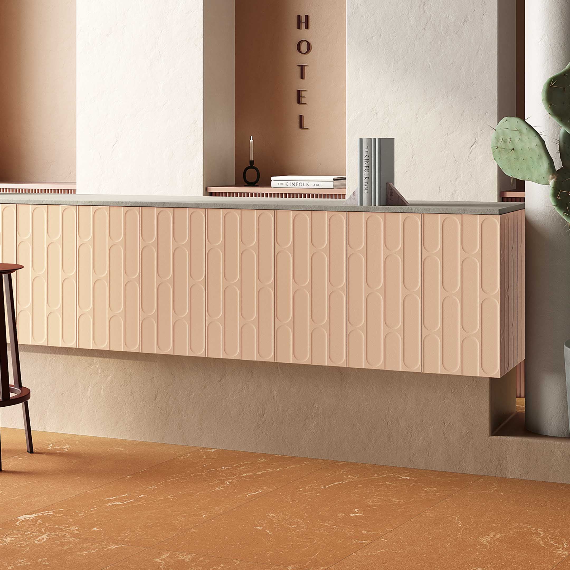 Biscuit Porcelain 3D Wall Tile Orange County – Encore Surfaces