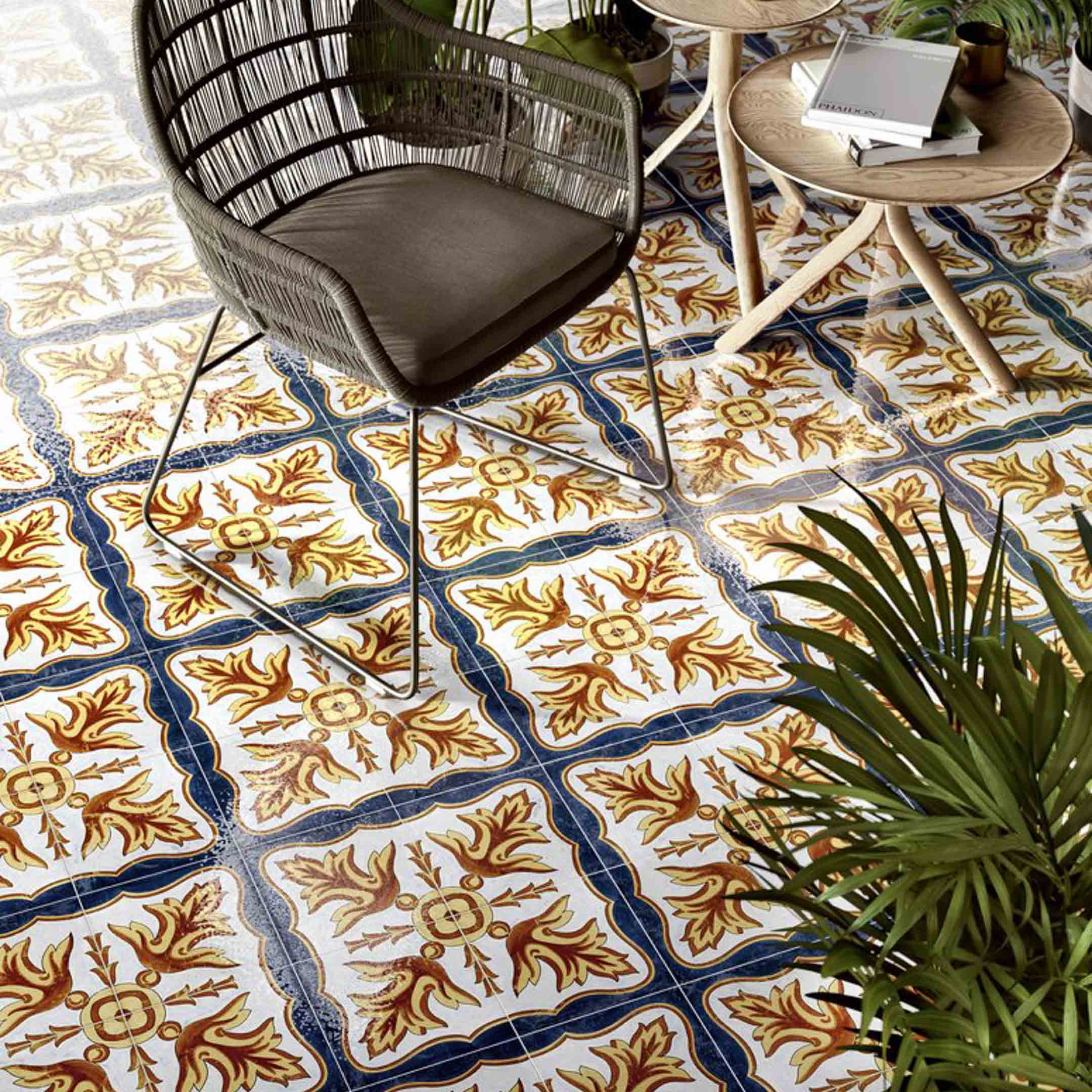 Vita Sole 02 8" x 8" Encaustic Spanish Look Porcelain Tile – Encore ...