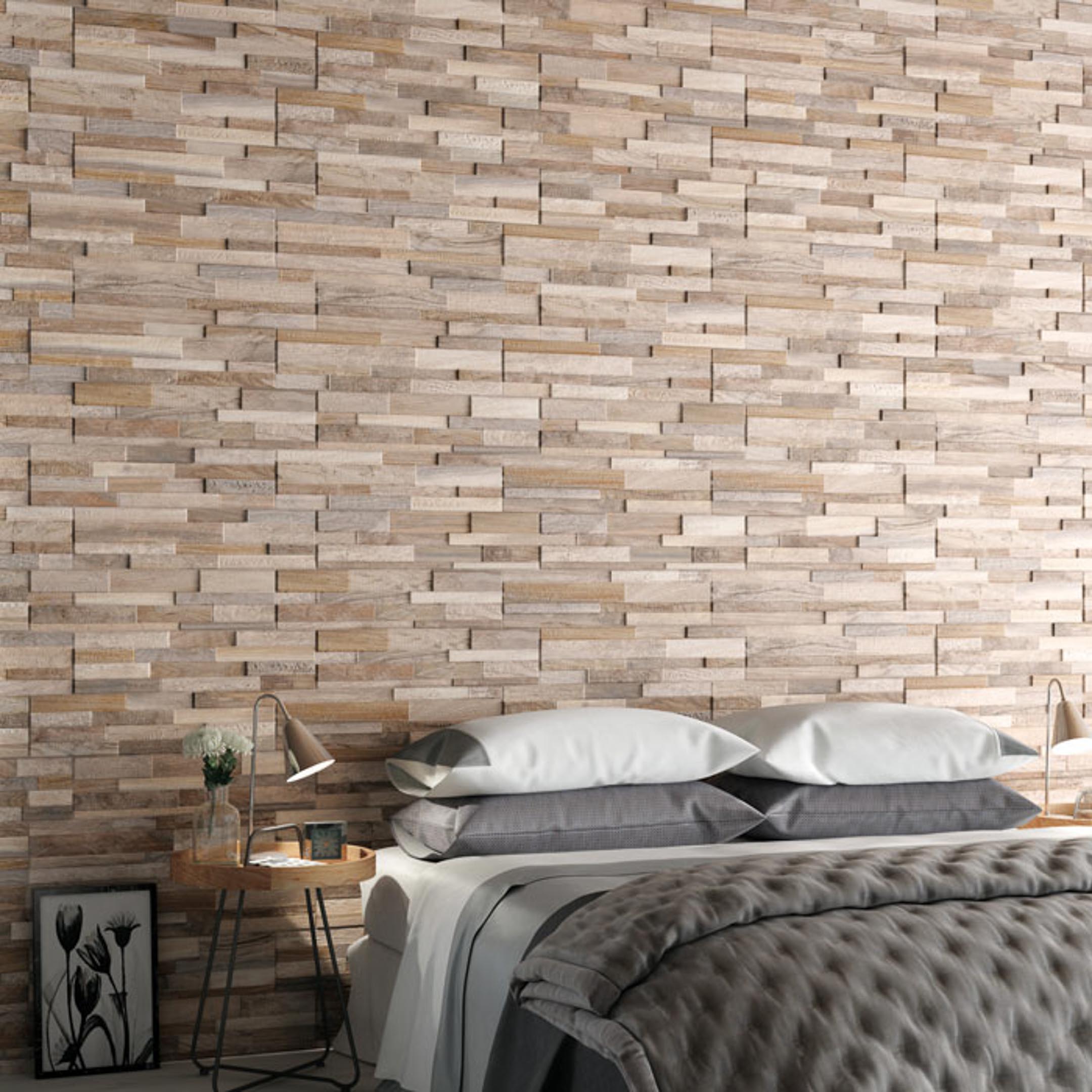 Wall Art 6" x 24" Ledger Panel Wood Look Porcelain Wall Tile – Encore ...
